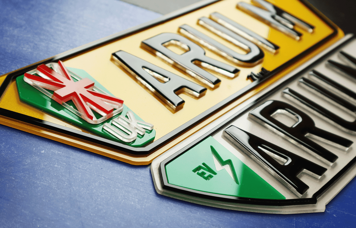 Regular 50x79mm 3D 4D Number Plate Letters – Meena Lite