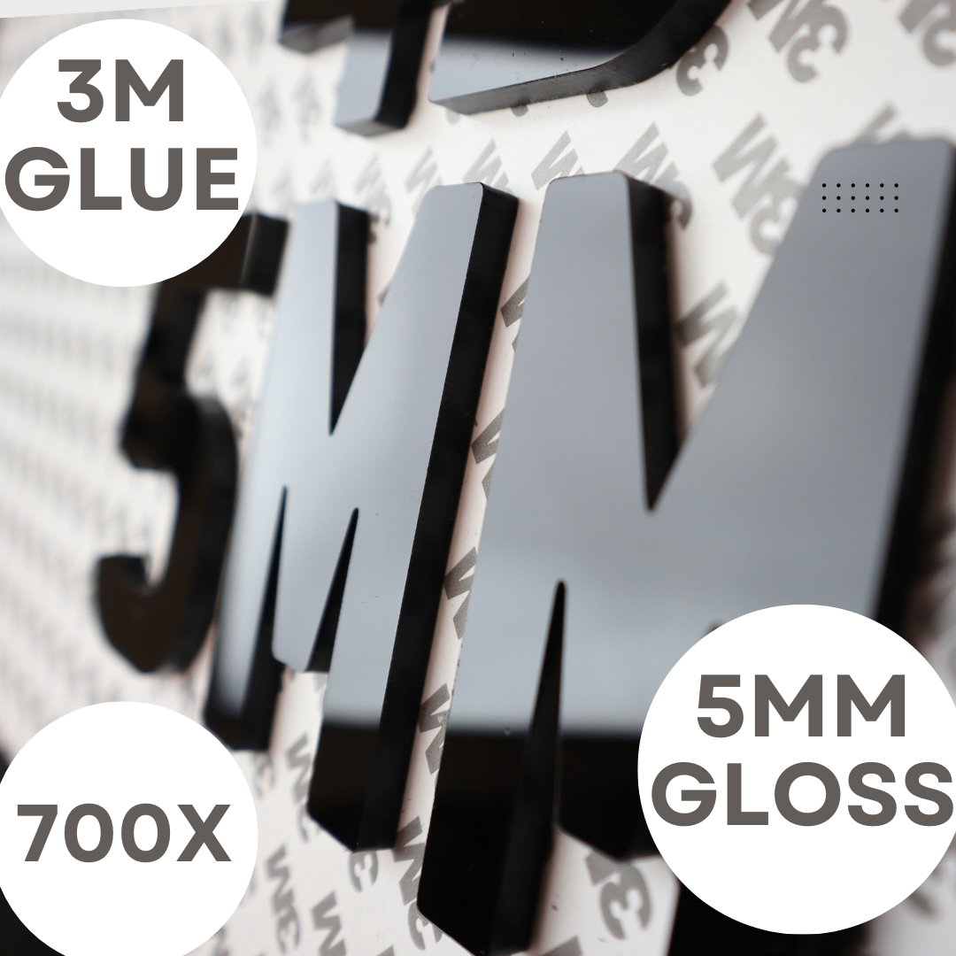 Bulk 5mm X-Thick 4D Gloss Wholesale Number Plate Letters – Meena Lite