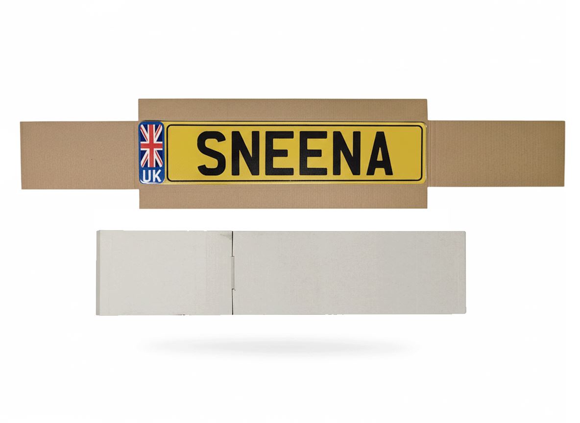 Easy Fold Over Self-Adhesive Number Plate Packaging Boxes – Meena Lite