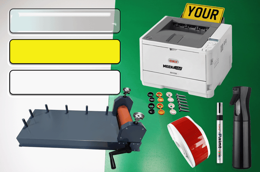 Complete Oki Laser Oversize Number Plate Printer Startup Kit with 25 P ...